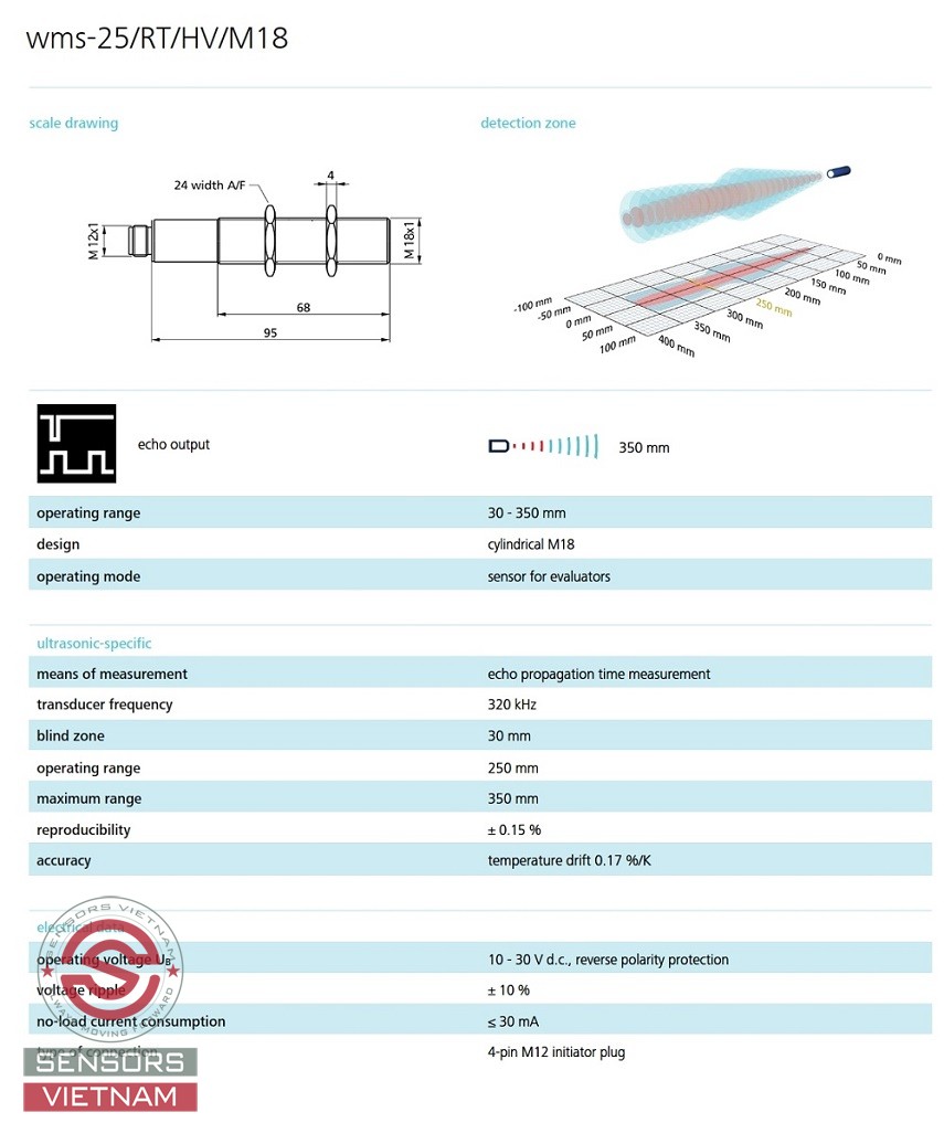 Sensors Việt Nam chuyên phân phối CẢM BIẾN SIÊU ÂM MICROSONIC WMS-25 - SENSORS VIỆT NAM - CẢM ...